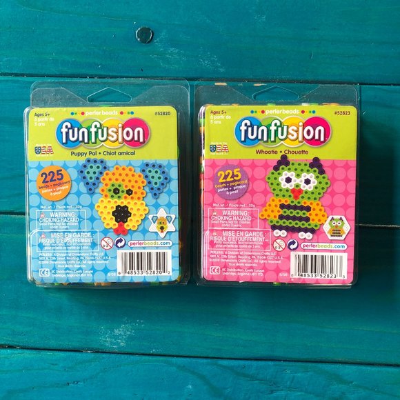 Toys | Fun Fusion Craft Kits Perler Beads Puppy Owl Set New | Poshmark